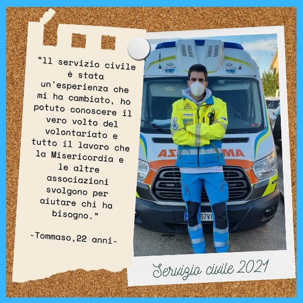 Arrivano 16 posti per il servizio civile alla Misericordia di Montelupo