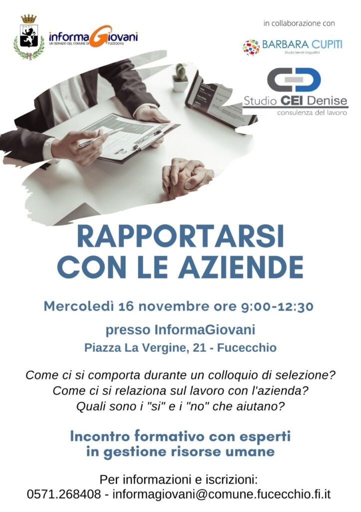 A Fucecchio un incontro formativo per imparare a rapportarsi con le ...