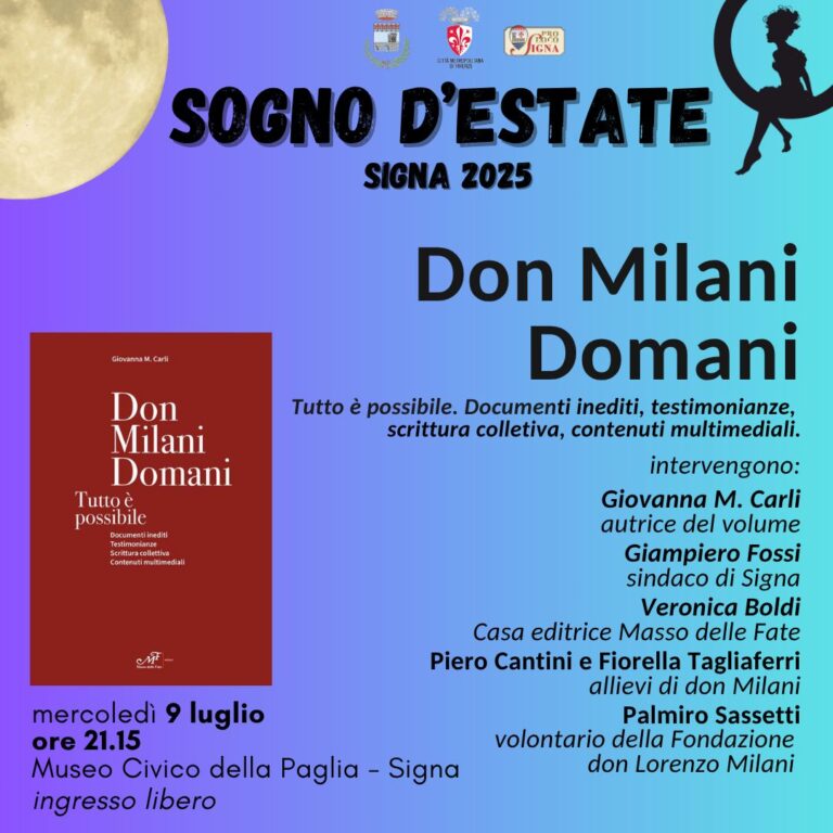 "Don Milani domani, tutto è possibile": un incontro tra parole e futuro a Signa - gonews.it