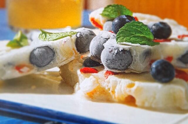 Gelato di yogurt fresco con mirtilli - gonews.it