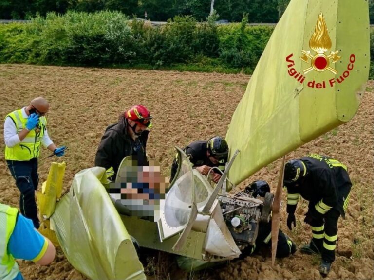 uomo ultraleggero incidente san romano - gonews.it